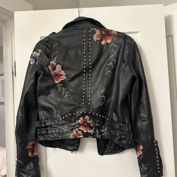 Blank NYC | Jackets & Coats | Blank Nyc Floral Faux Leather Jacket | Poshmark